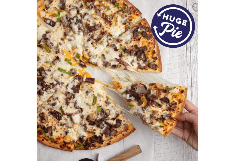 The Big Philly Cheese Steak Dominos Pizza